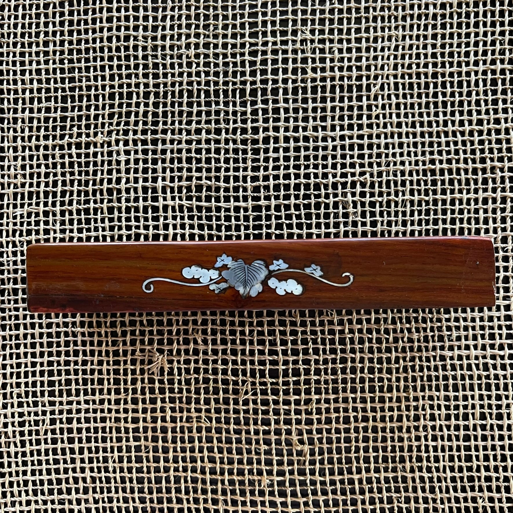 Long Wood Box with Shell Inlay– Travel and Tide