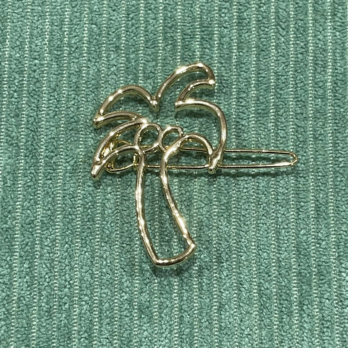 Palm Tree Hair Clip - Gold